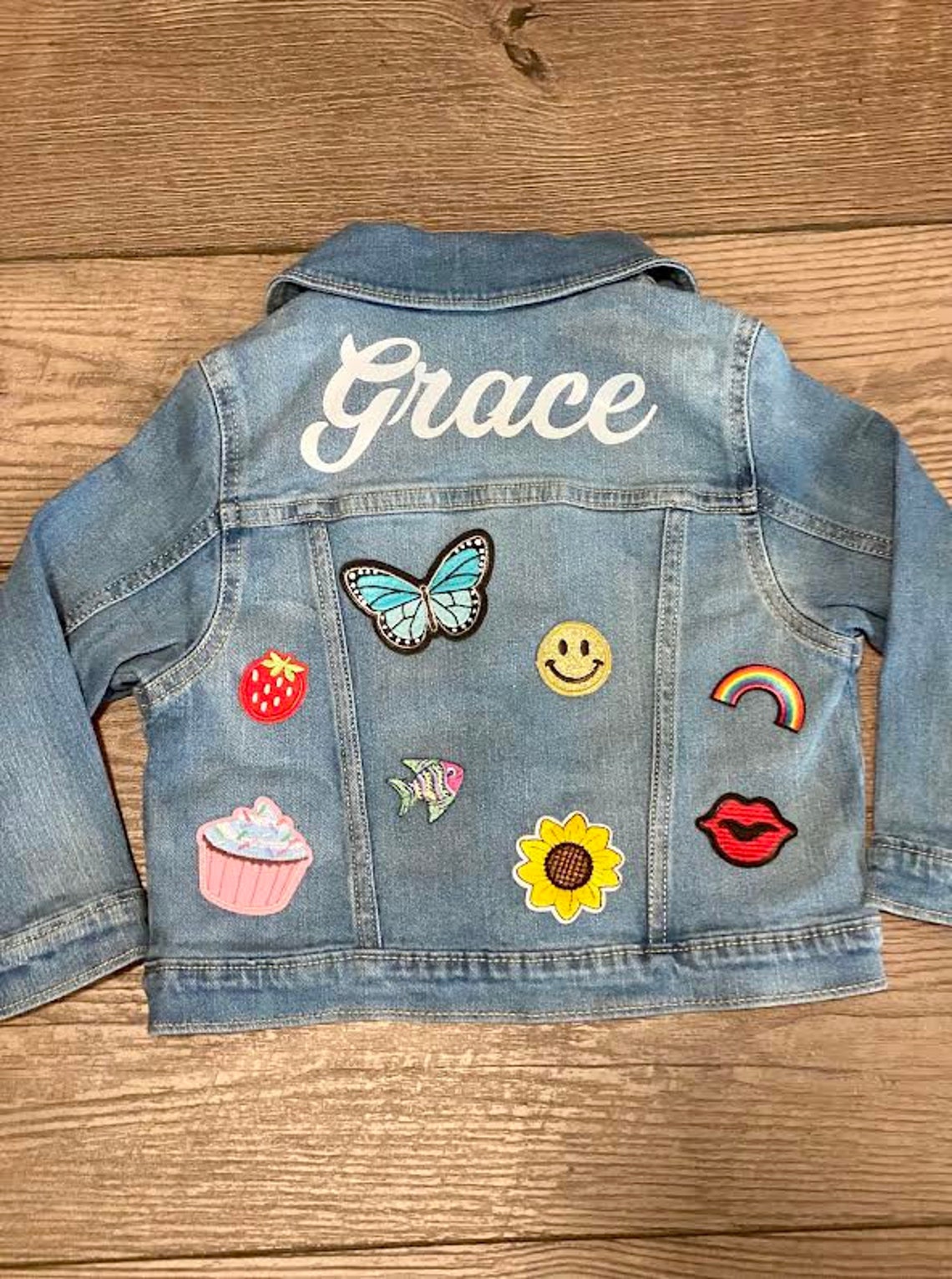 Custom Jean Jacket With Patches and Name - Etsy
