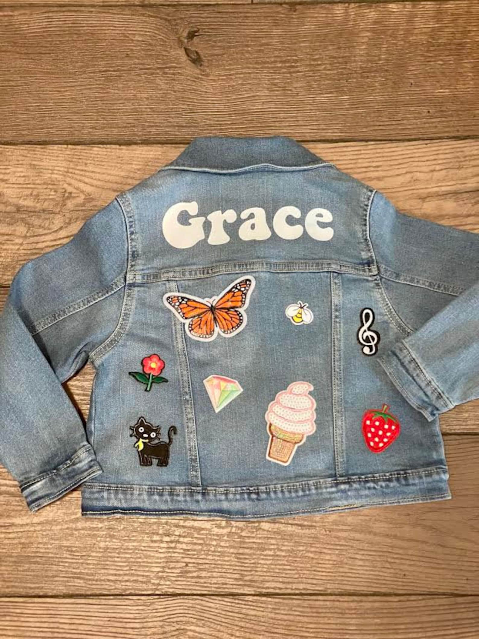 Custom Jean Jacket With Patches and Name - Etsy