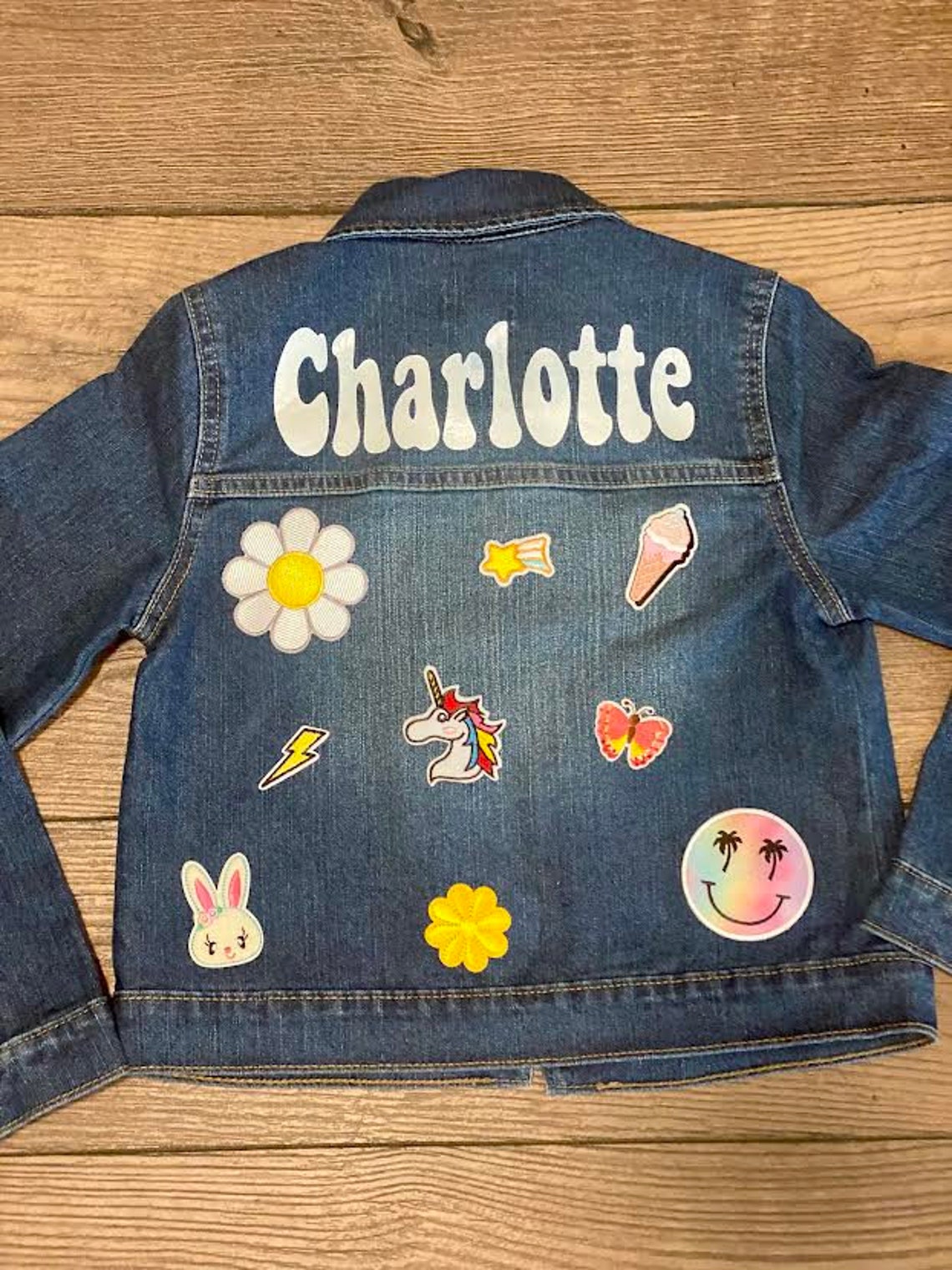 Custom Jean Jacket With Patches and Name - Etsy
