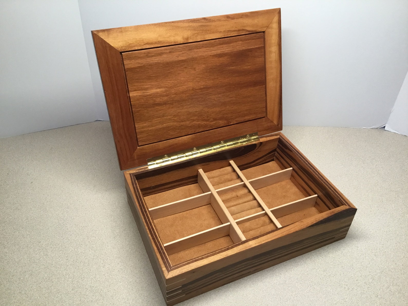 Tigerwood & Maple Jewelry Box - Etsy