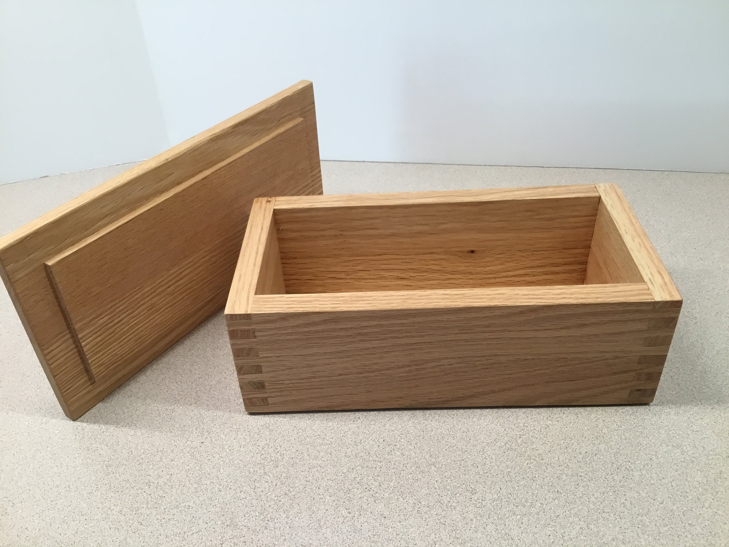 Red Oak Lift Lid Box - Etsy