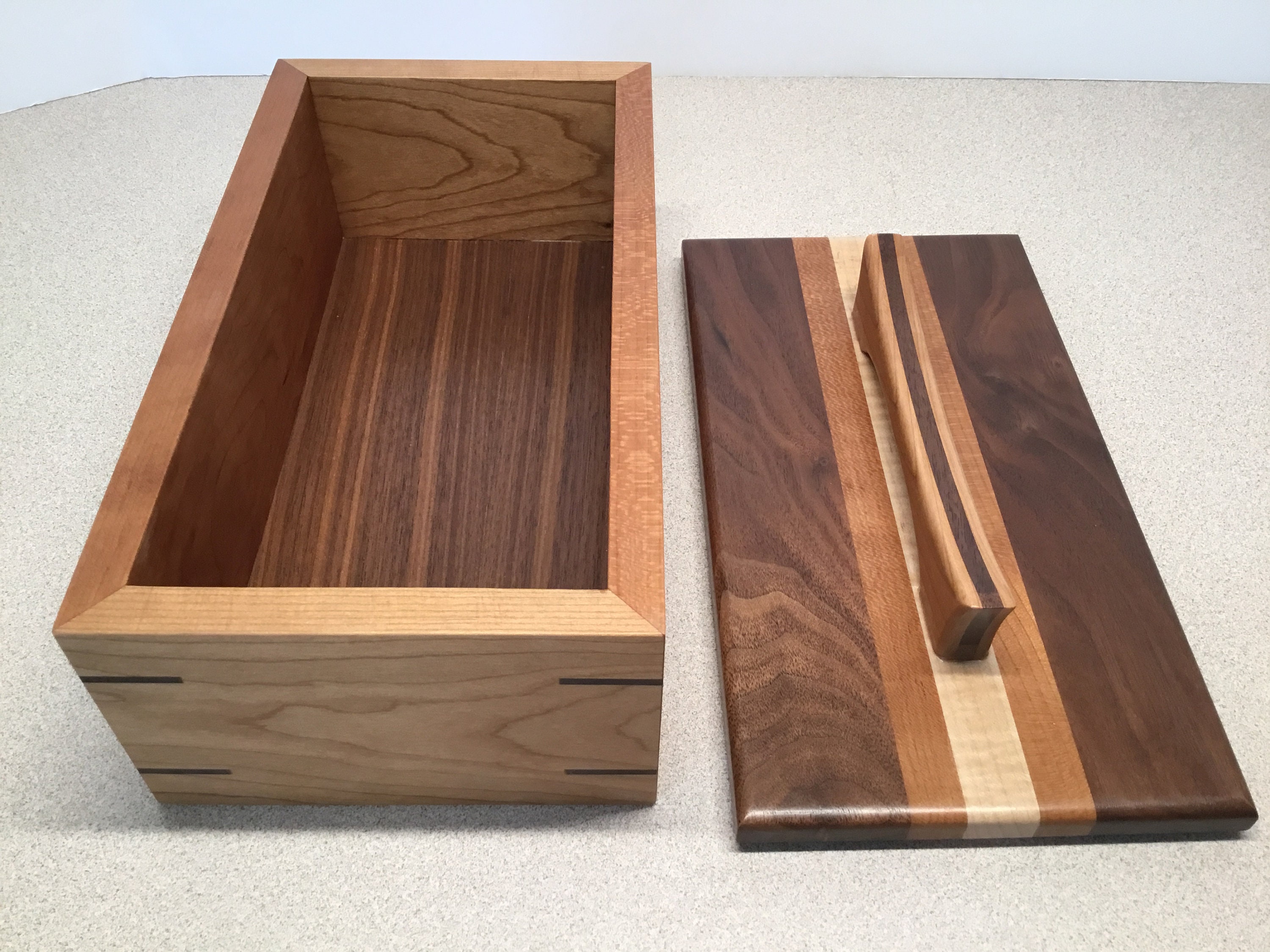Black Walnut, Cherry and Curly Maple Box - Etsy