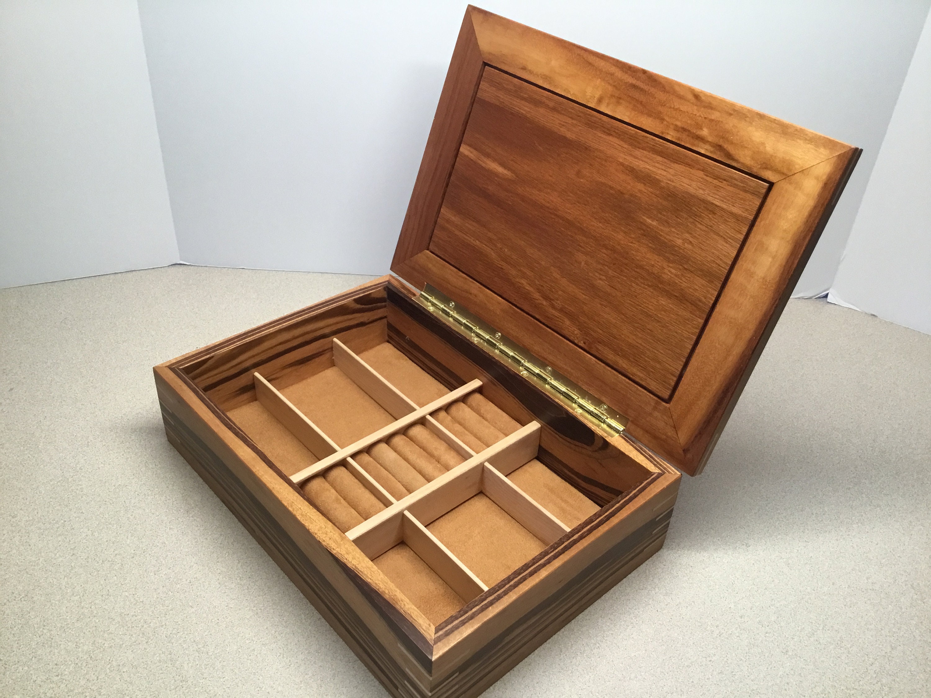 Tigerwood & Maple Jewelry Box - Etsy