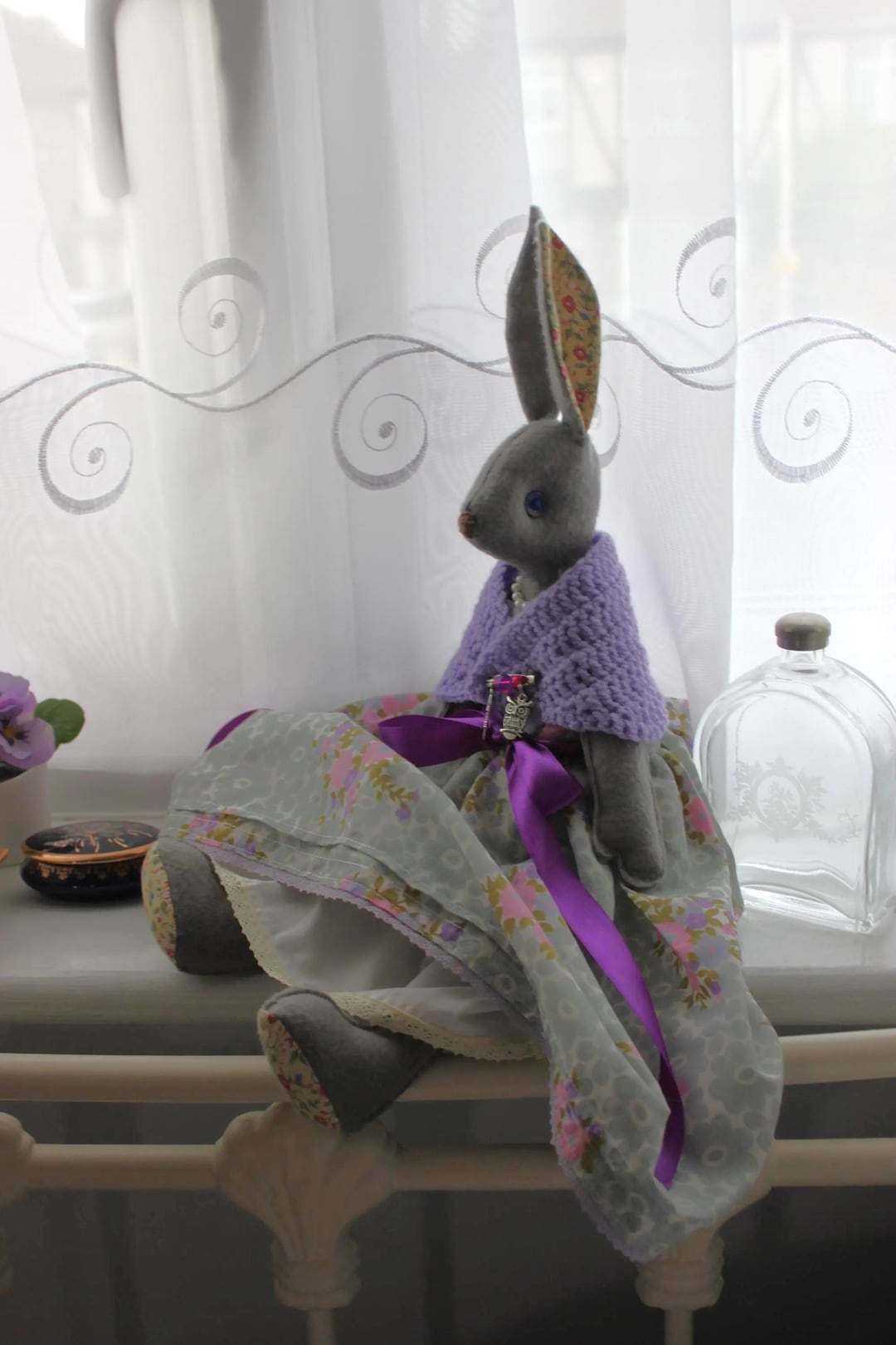 Luna Lapin Rabbit/handmade Felt Heirloom/collectable - Etsy UK