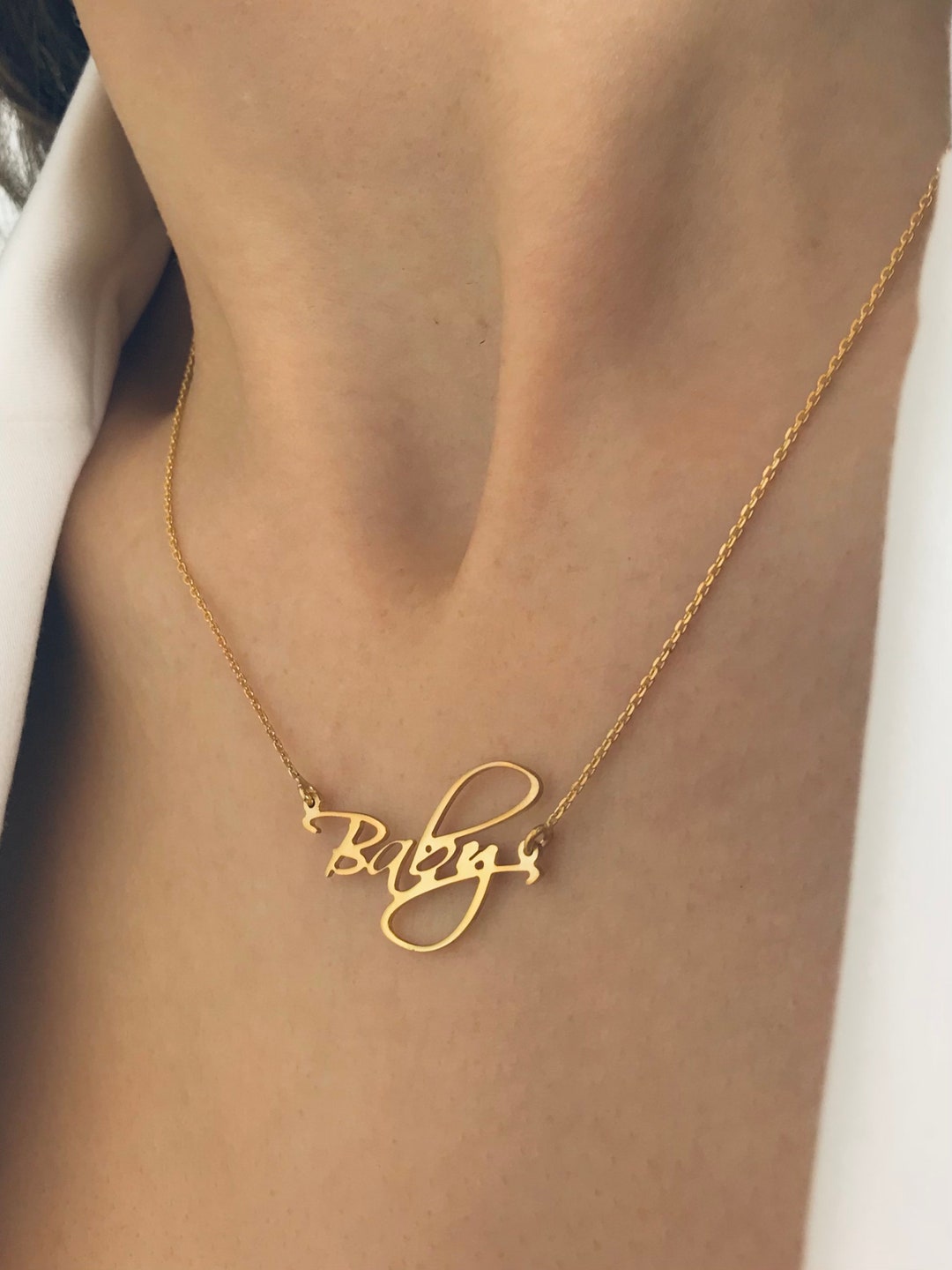 Personalized Gold Name Necklace I Custom Name Necklace I Dainty Name ...