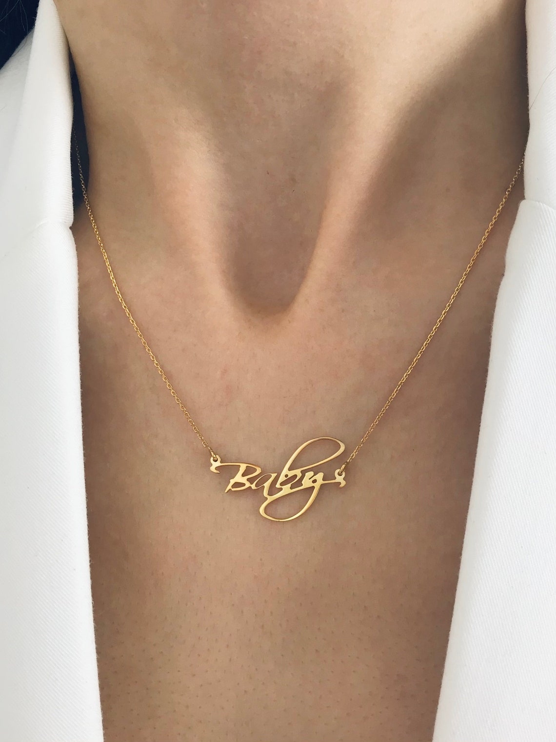 Personalized Gold Name Necklace I Custom Name Necklace I - Etsy