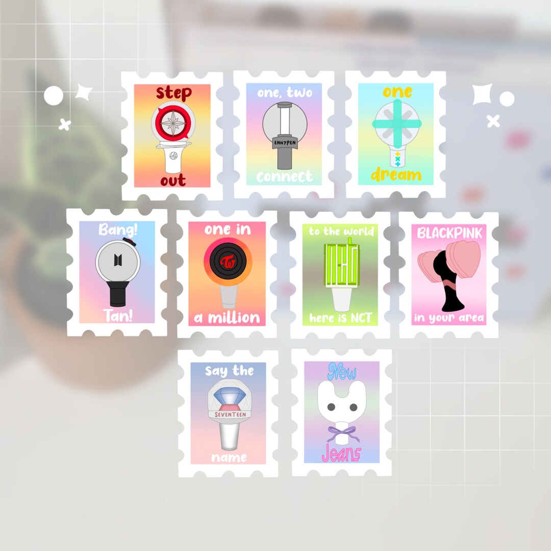 Kpop Lightstick Stamp Sticker Bullet Journal, Bujo, Stationary, Laptop ...