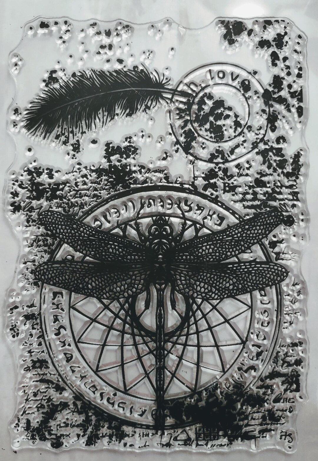 NEW Stamp Large Dragonfly Clear Stamp - Etsy