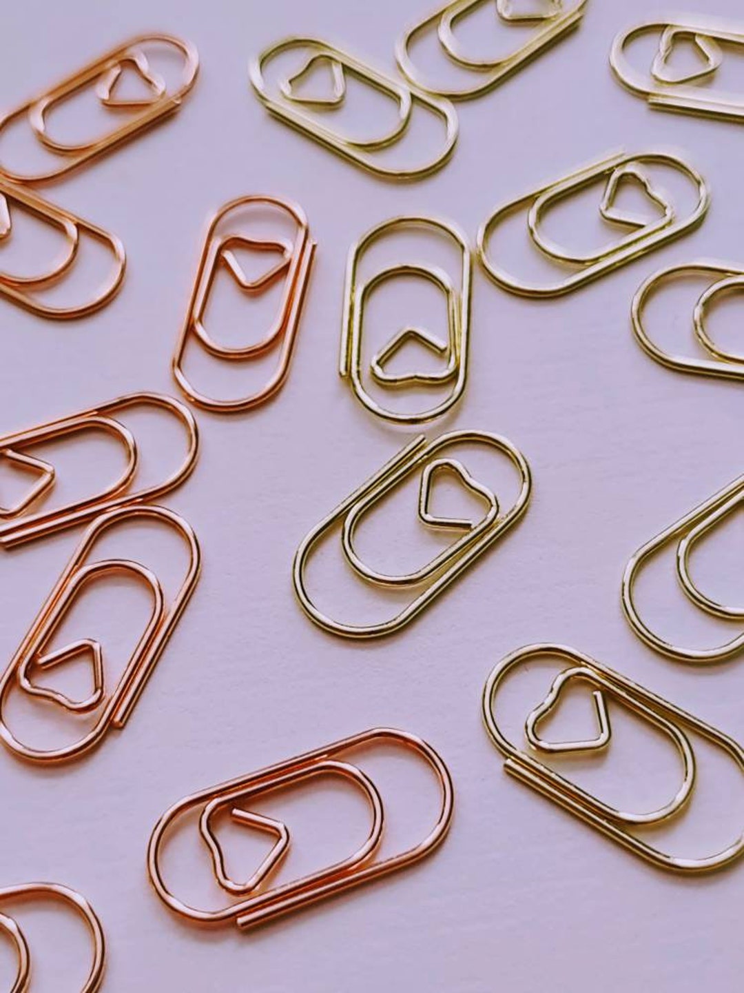 Set of 20 Heart Mini Paper Clip Journal Accessories Cute Stationery ...