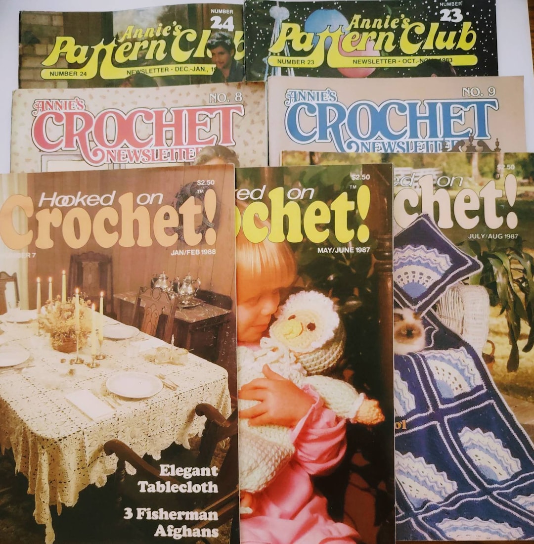Crochet and Pattern Craft Magazines 1983, 1984, 1987, 1988 - Etsy