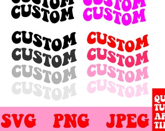 Custom Wavy Letters Svg, Custom Order Svg, Wavy Stacked Svg, Colorful Stacked Wavy Letters ...