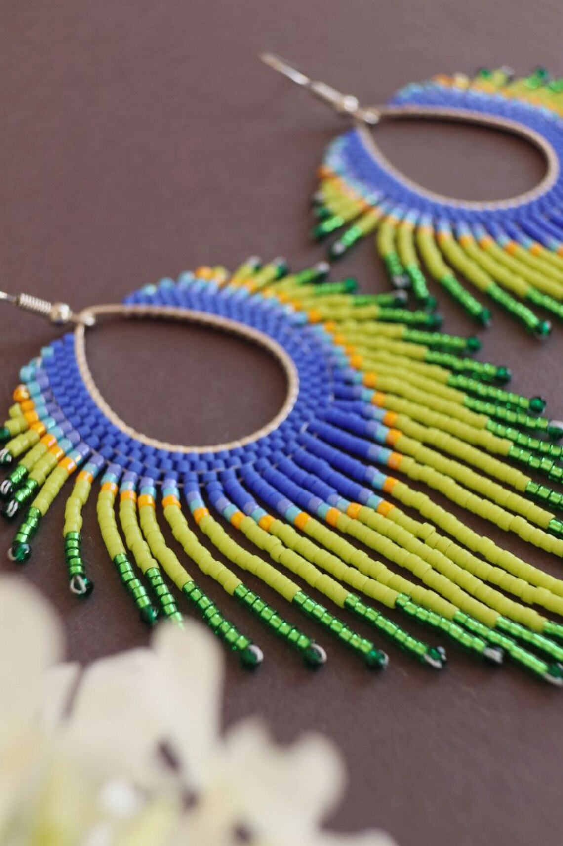 Peacock Feather Earrings Parrot Earrings Peacock Earrings - Etsy