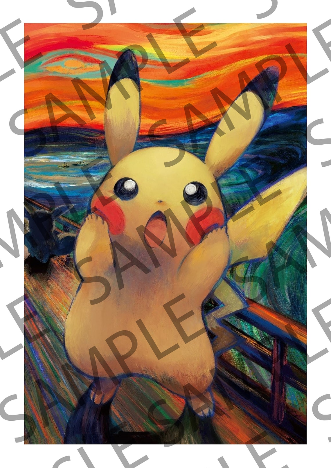 Pokemon Edvard Munch Pikachu Edition, Pikachu Artwork, Pokemon Artwork ...