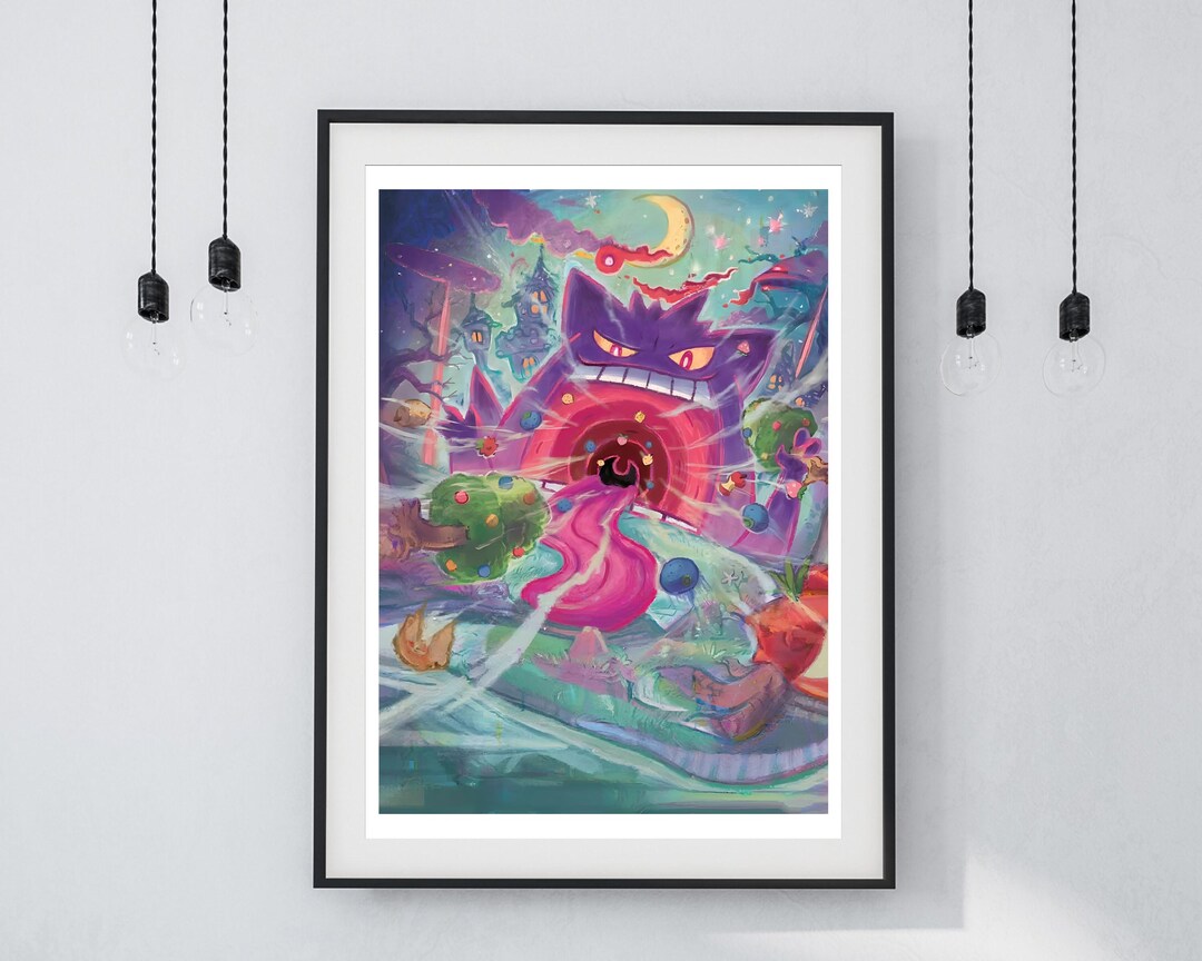 Pokemon Gengar Print, Gengar VMAX Alternative Art Print, Gengar Print ...