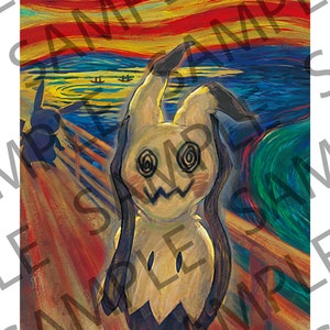 Pokemon Edvard Munch Mimikyu Edition, Mimikyu Artwork, Pokemon Artwork ...