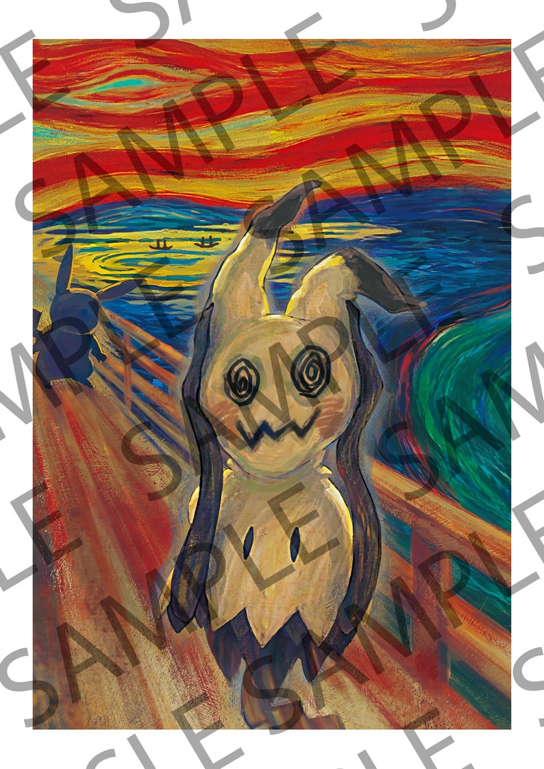 Pokemon Edvard Munch Mimikyu Edition Mimikyu Artwork Pokemon - Etsy
