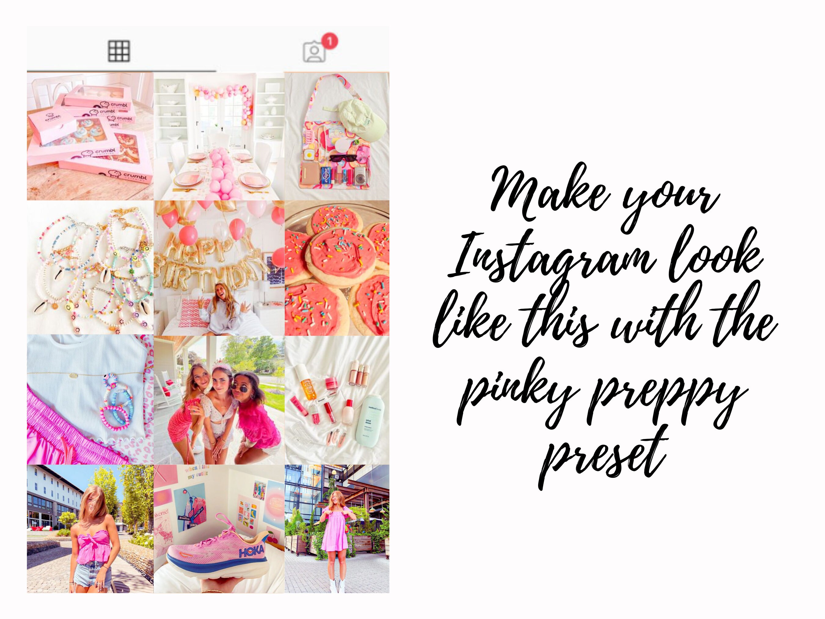 Pinky Preppy Lightroom Preset, Instagram Filters, Influencer Preset ...