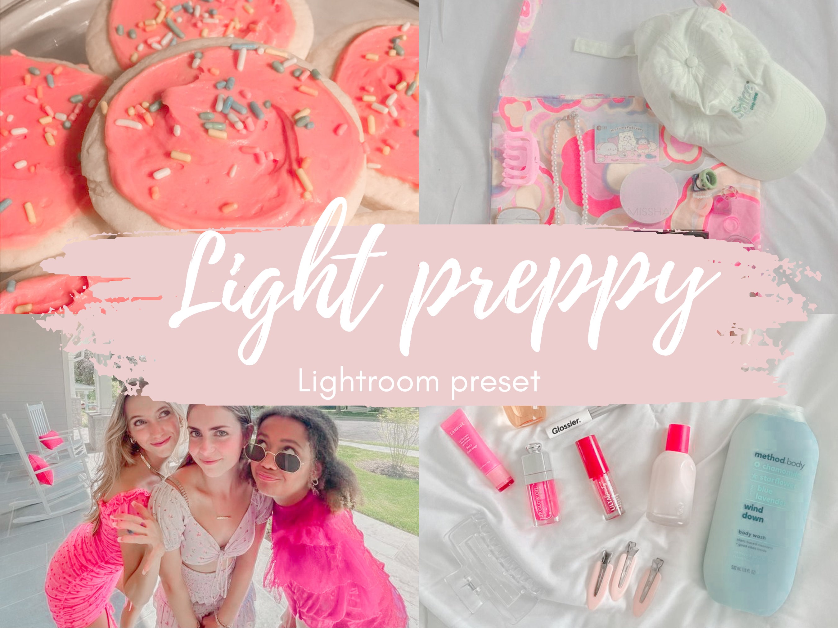 Preppy Mobile Lightroom Preset, Influencer Preset, Pink Filter, Instagram Preset, Blogger Preset ...