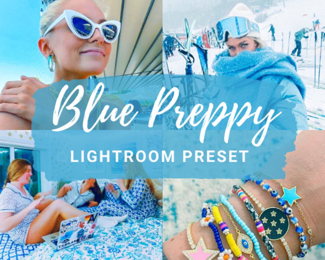 Blue Preppy Lightroom Preset, Instagram Filters, Mobile Presets, Blogger Presets, Preppy Filter ...