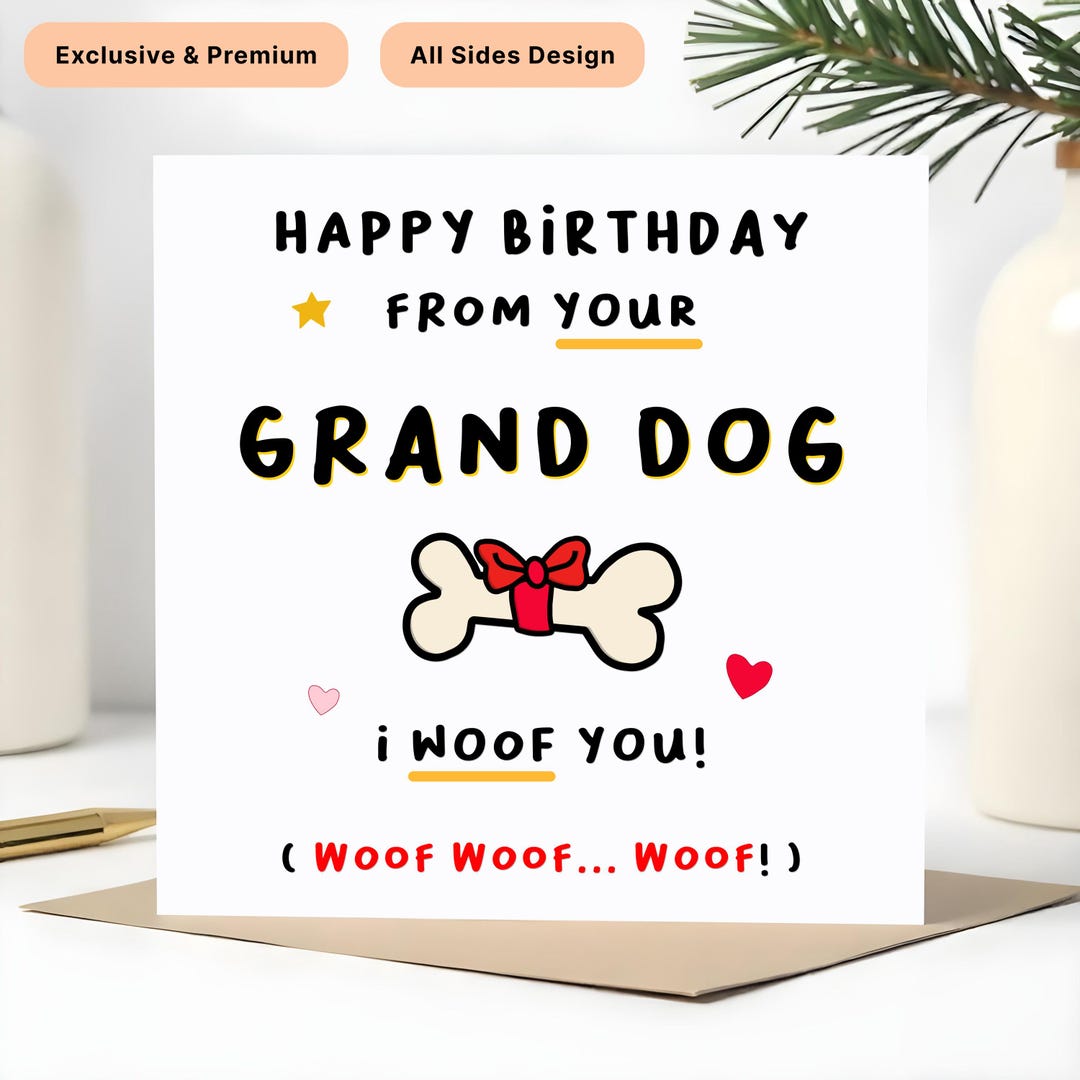 From the Dog Birthday Card, From the Dog, Funny Birthday Card ...