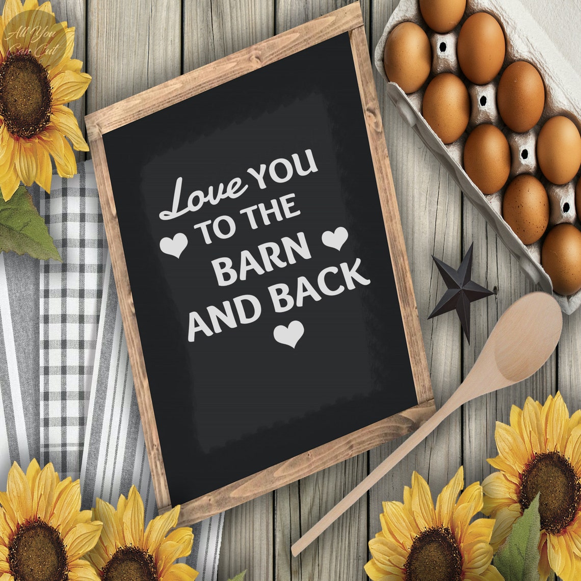 Love You to the Barn and Back SVG, PNG, & JPG Files, Barn Svg, Farm ...