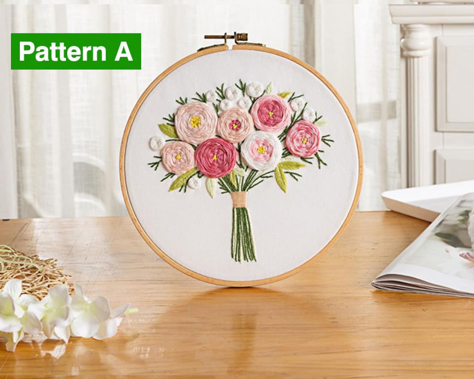 Kit de broderie pour débutant motif de fleur modèle de | Etsy