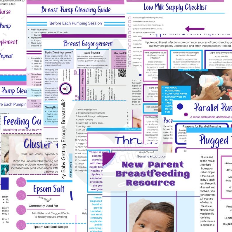 Prenatal Breastfeeding Education Bundle, Downloadable Parent Lactation ...