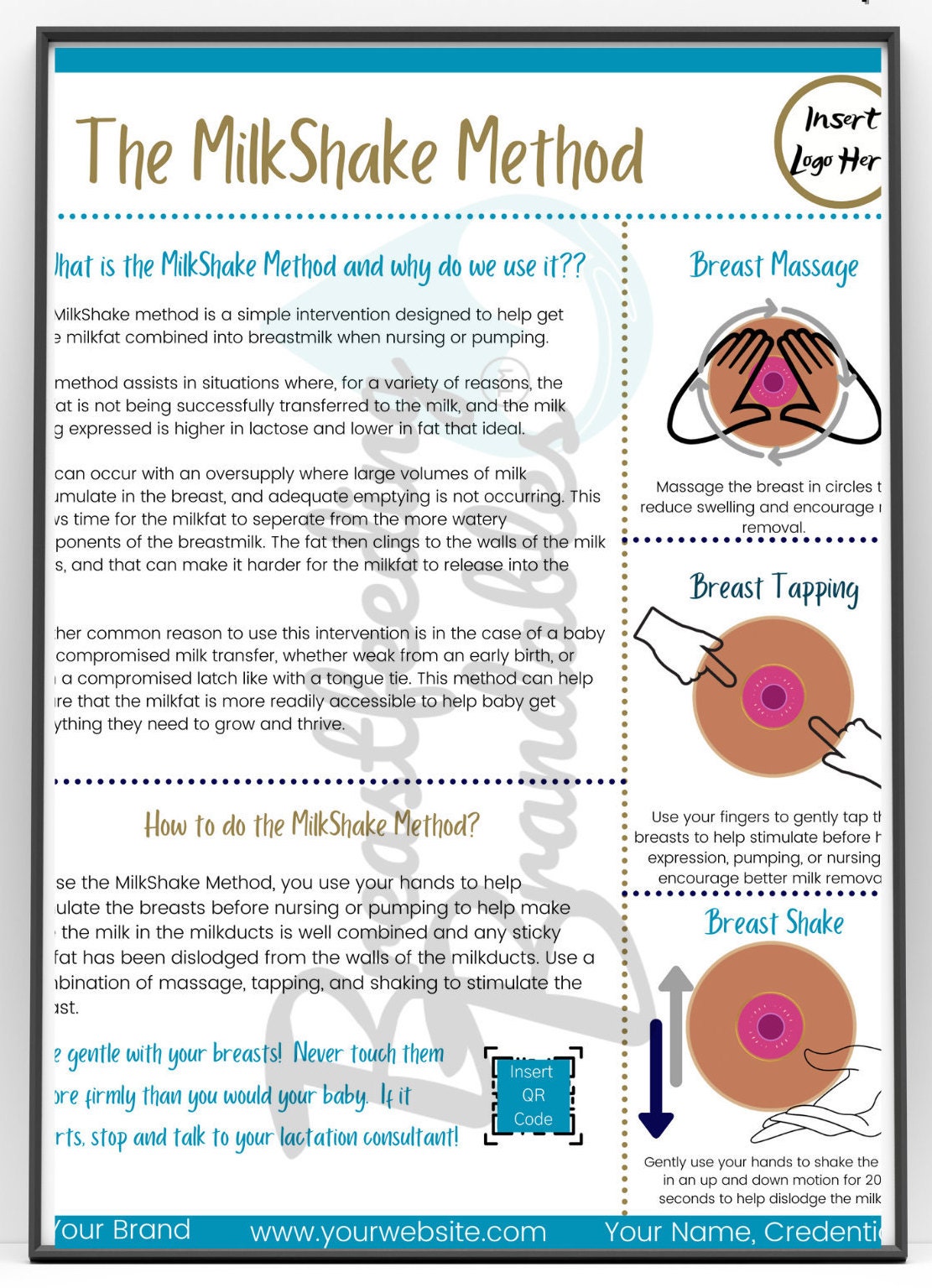 Milkshake Method Breastfeeding Brandables™ Template Customizable in ...