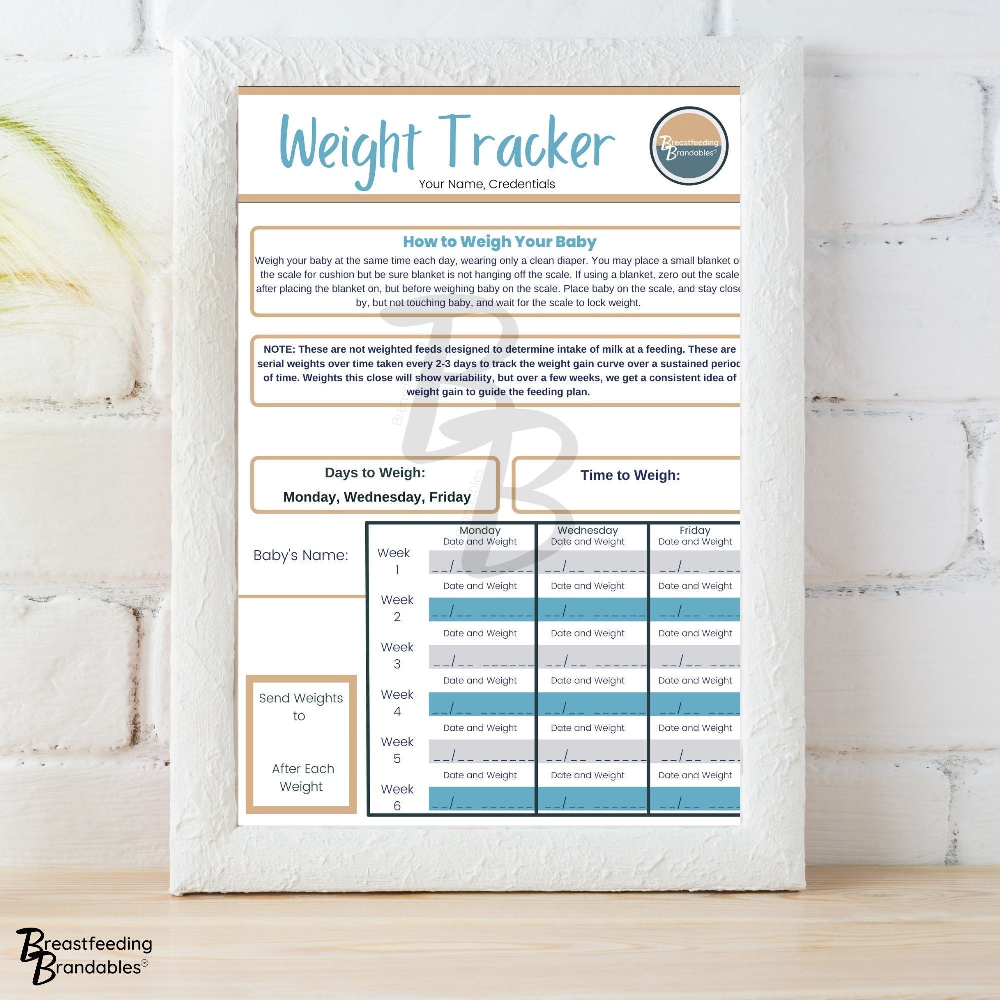 Infant Weight Tracker for General Growth Curve Knowledge, Breastfeeding ...