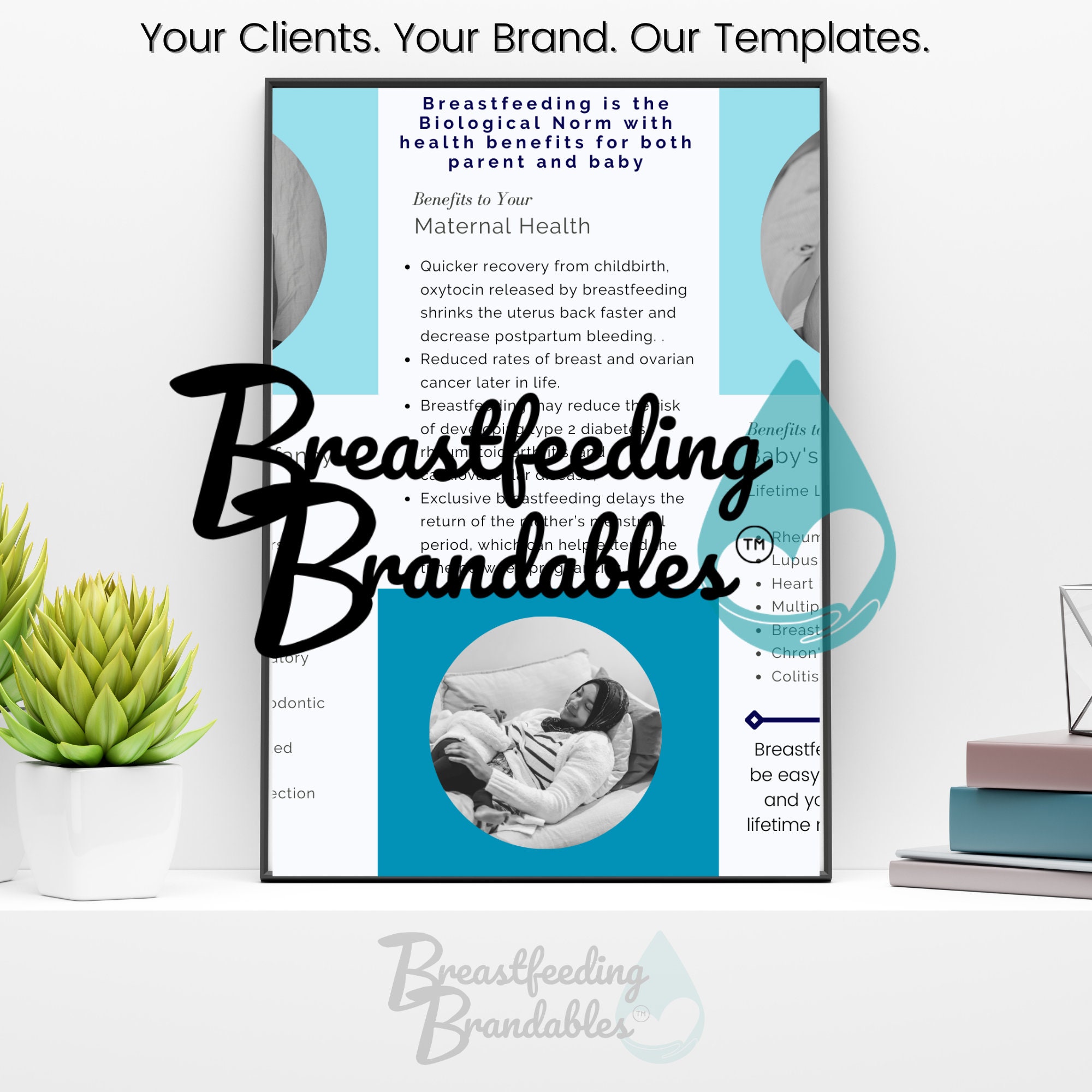 Benefits of Breastfeeding Customizable Trifold Brochure Lactation ...