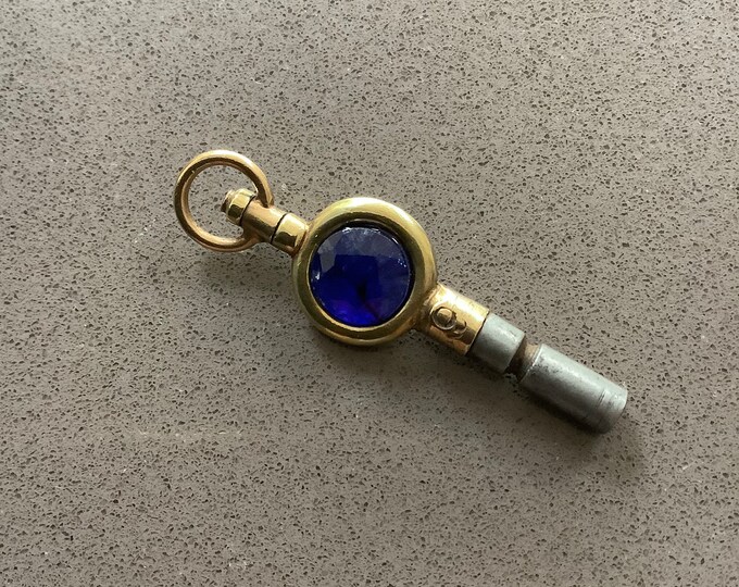 Antique Victorian Dainty Swivel Top Pocket Watch Key 7 Mm Natural Blue ...