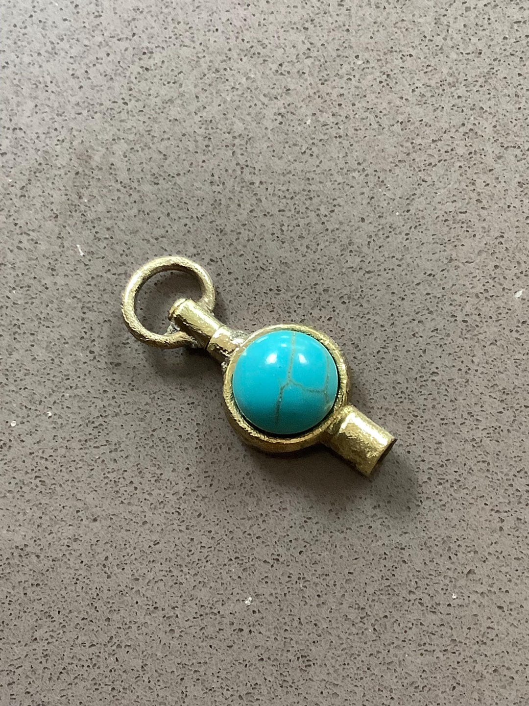 Antique Dainty Mini Pocket Watch Key Round 8 Mm Turquoise Blue Agate ...