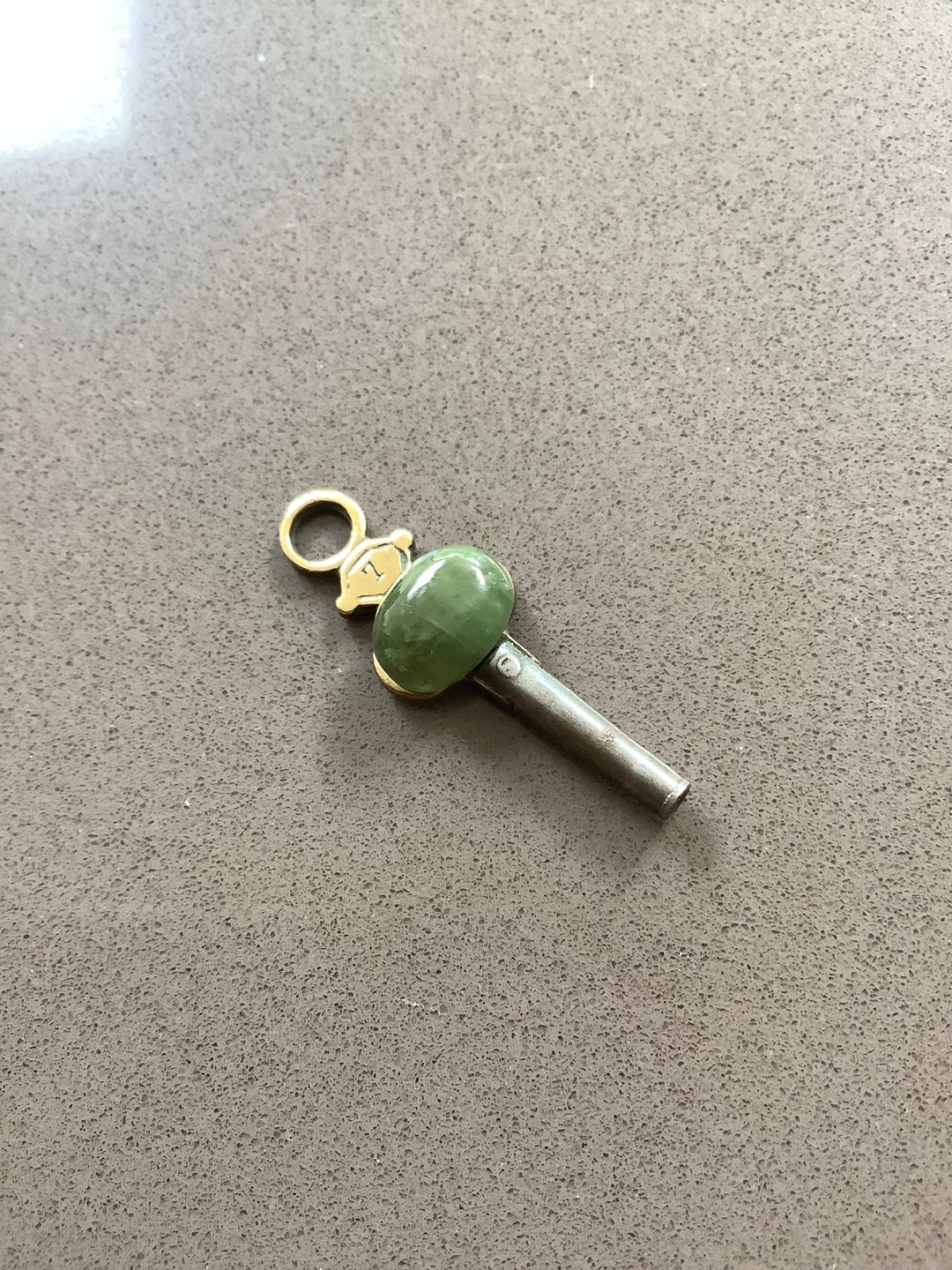 Antique Pocket Watch Key Natural Oval Madagascar Green Sapphire ...