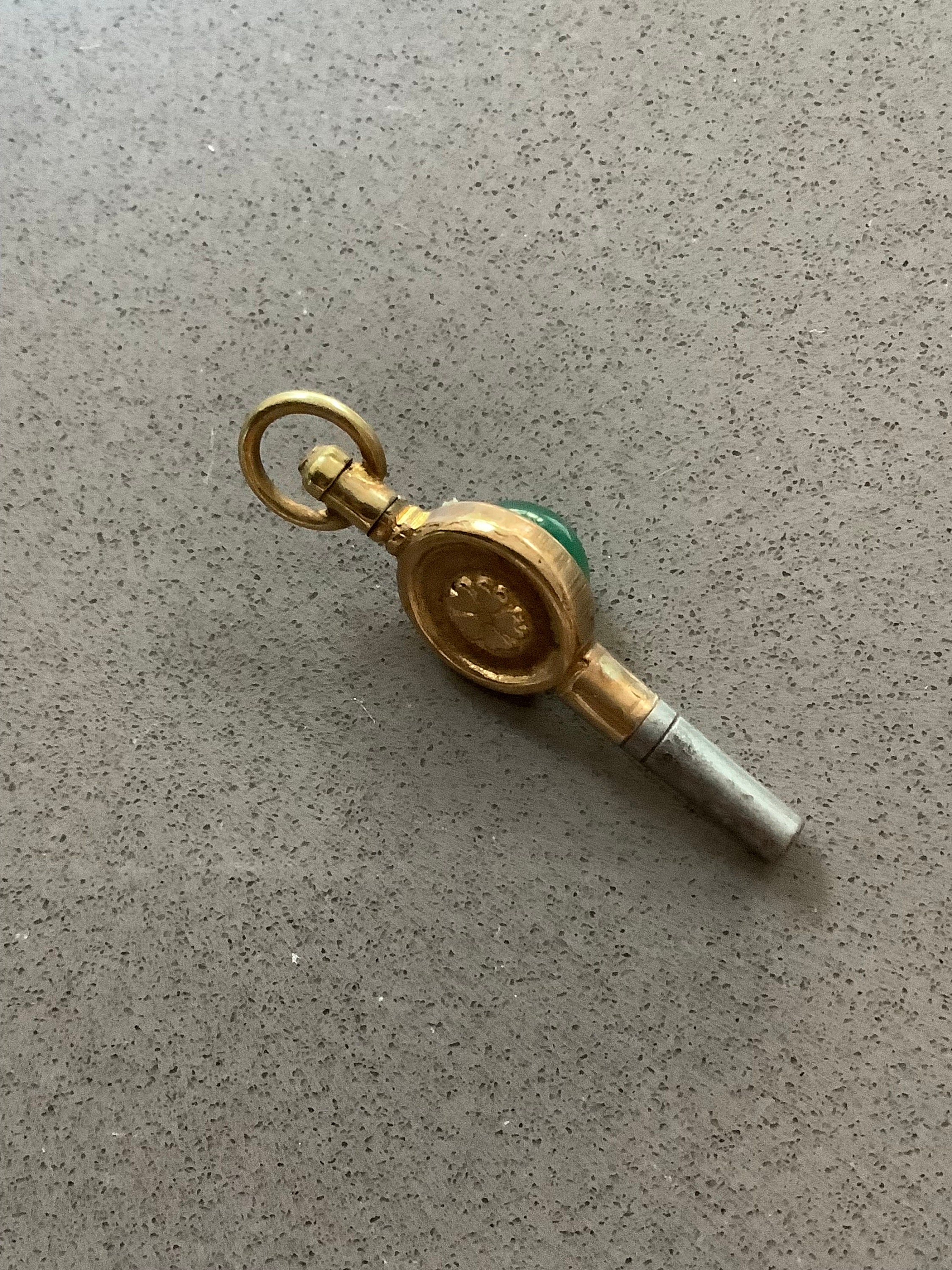 Antique Victorian Pocket Watch Key Winder 8 Mm Green Agate Cabochon ...