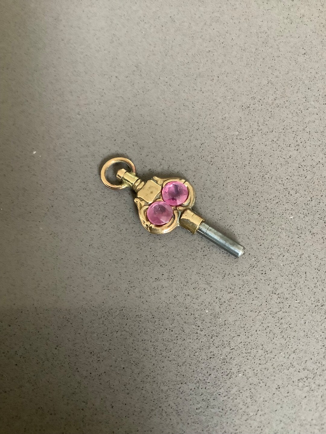 Antique Gold Tone Swivel Top Pocket Watch Key Winder Natural Double ...