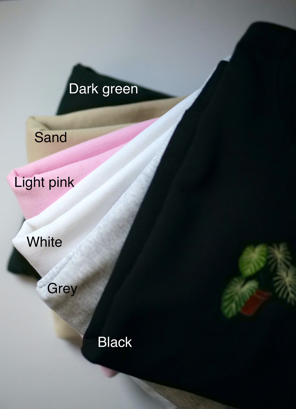 Plant Trio Leaf Sweatshirt Embroidered Crewneck Sweater - Etsy