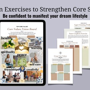 Personal Core Value Digital Workbook Core Values Worksheets Core Values ...