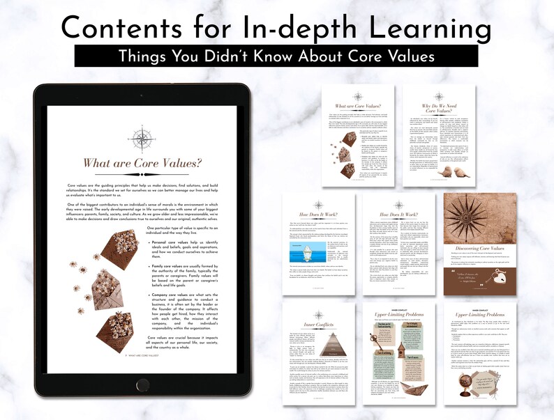 Personal Core Value Digital Workbook Instant Download | Etsy