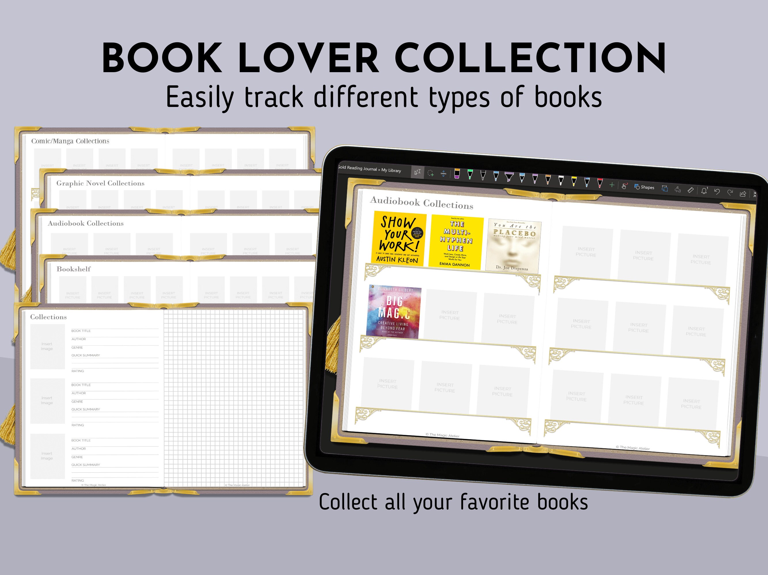 Onenote Digital Journal Onenote Reading Digital Journal Onenote Book ...