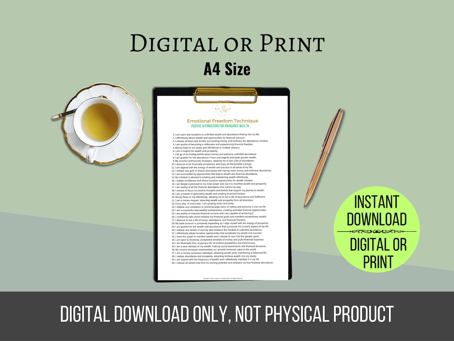 EFT Tapping Scripts Printable PDF Money Positive Affirmations Money ...