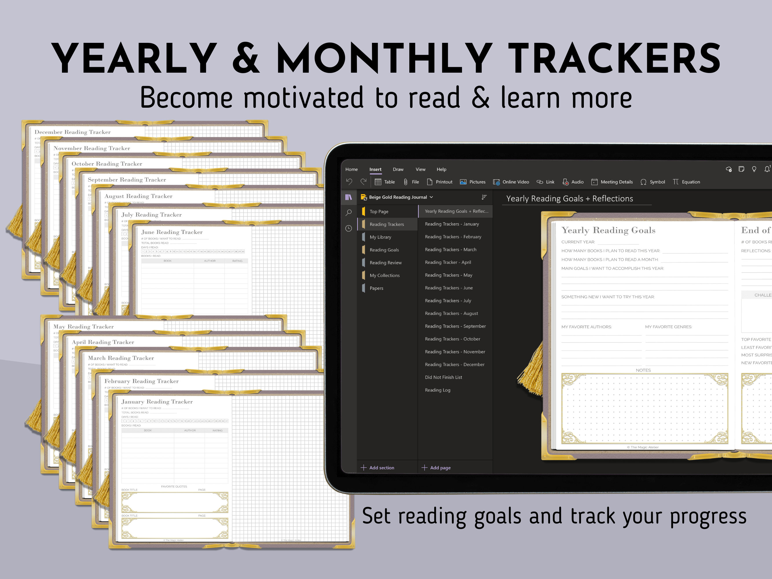 Onenote Digital Journal Onenote Reading Digital Journal Onenote Book ...