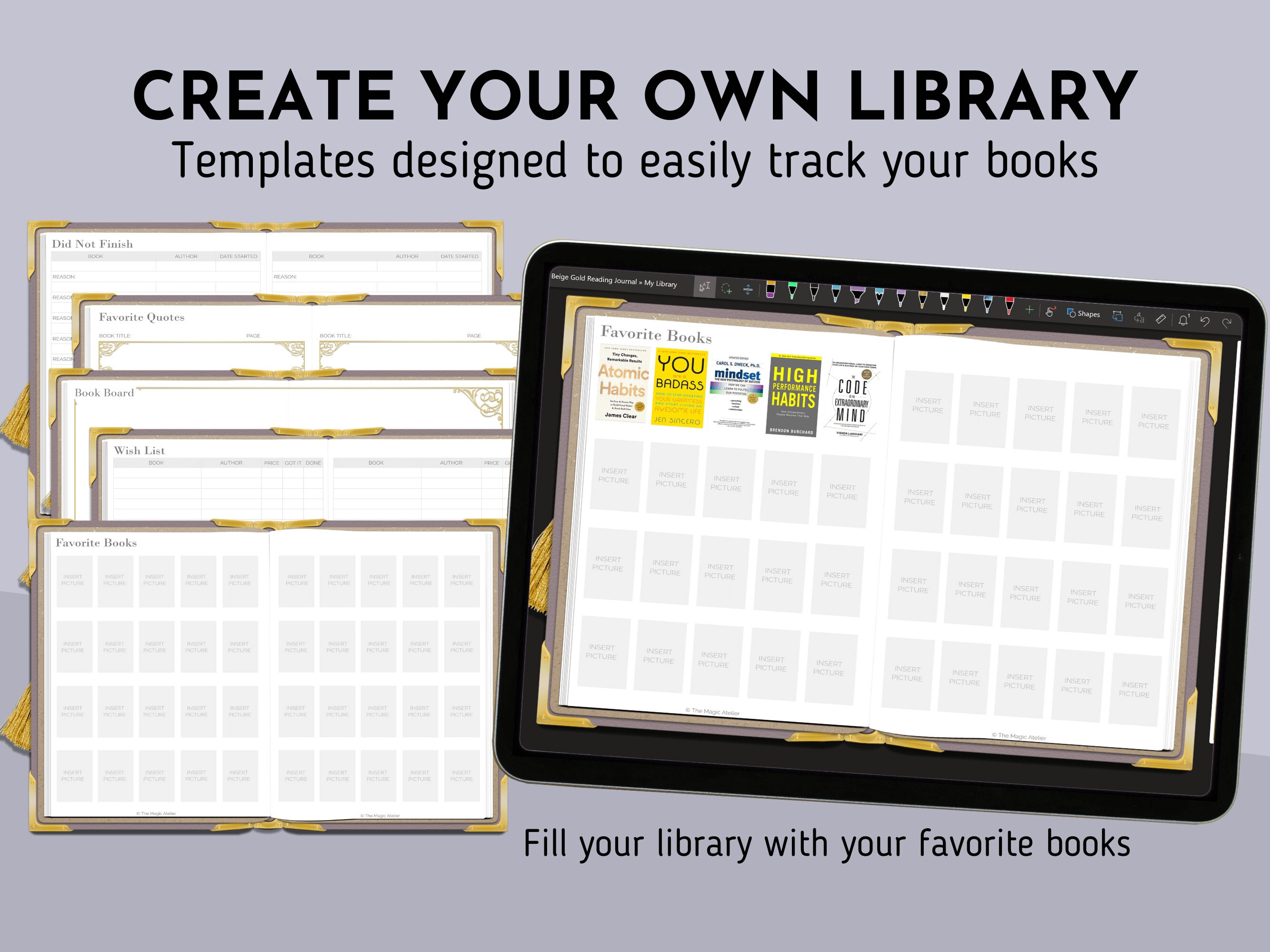 Onenote Digital Journal Onenote Reading Digital Journal Onenote Book ...