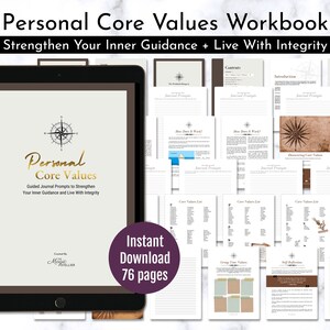 Personal Core Value Digital Workbook Instant Download | Etsy