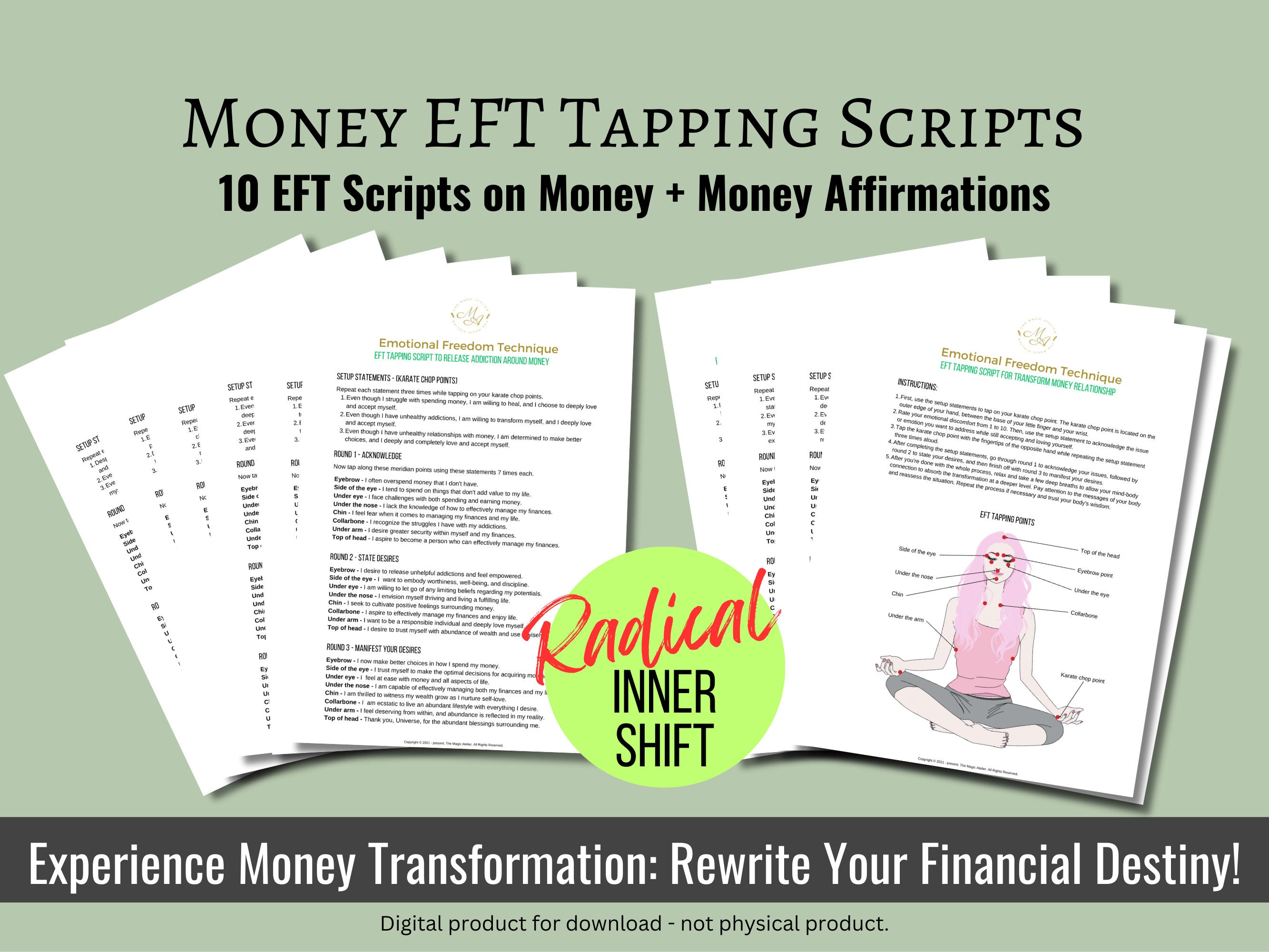 EFT Tapping Scripts Printable PDF Money Positive Affirmations Money ...