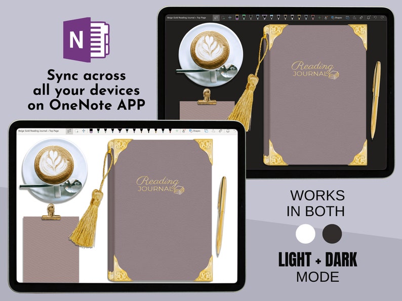 Onenote Digital Journal Onenote Reading Digital Journal Onenote Book ...