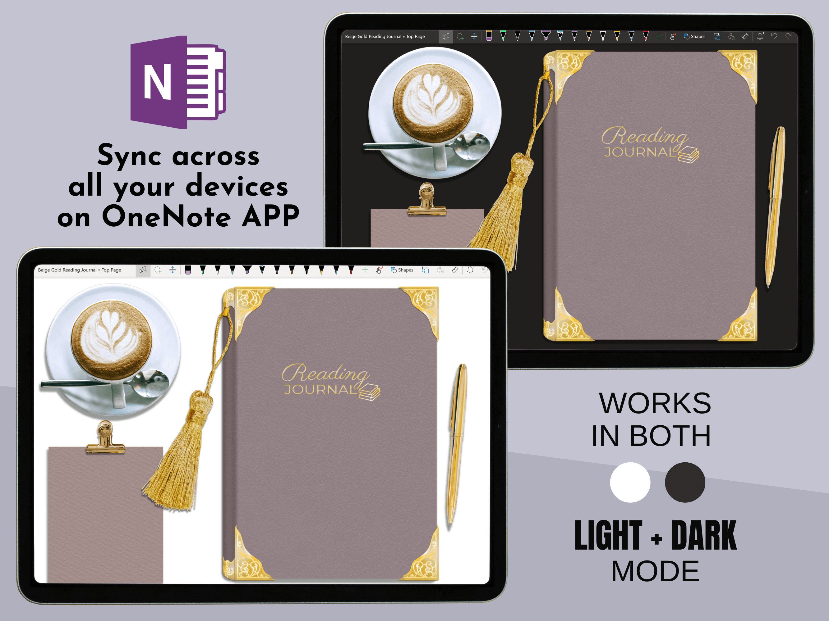 Onenote Digital Journal Onenote Reading Digital Journal Onenote Book ...