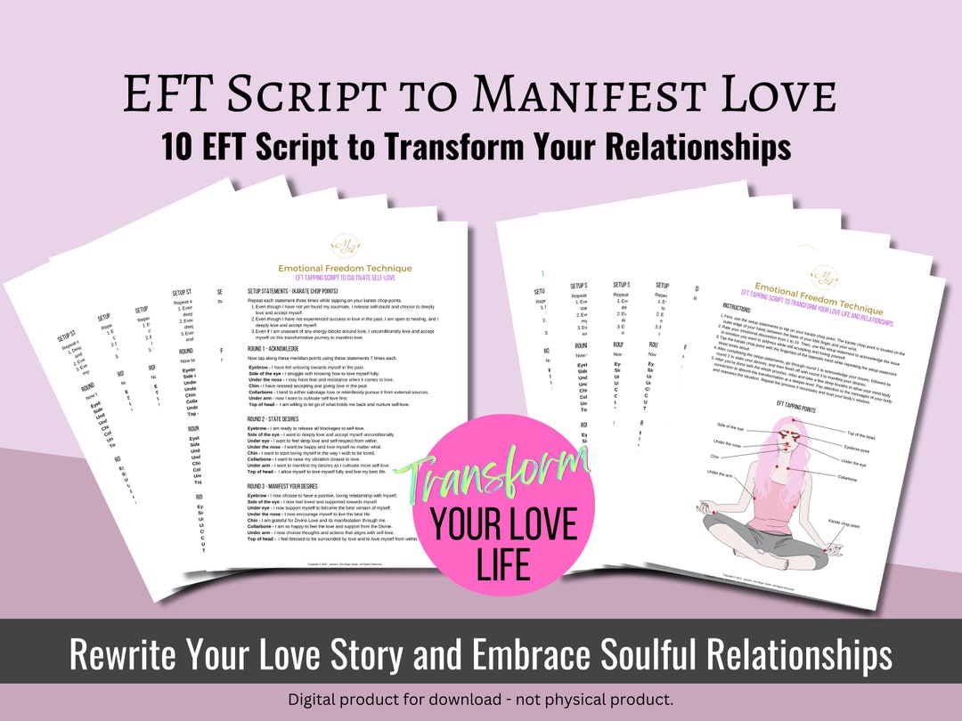 Eft Tapping Scripts Printable Soulmate Affirmations Romance Tapping