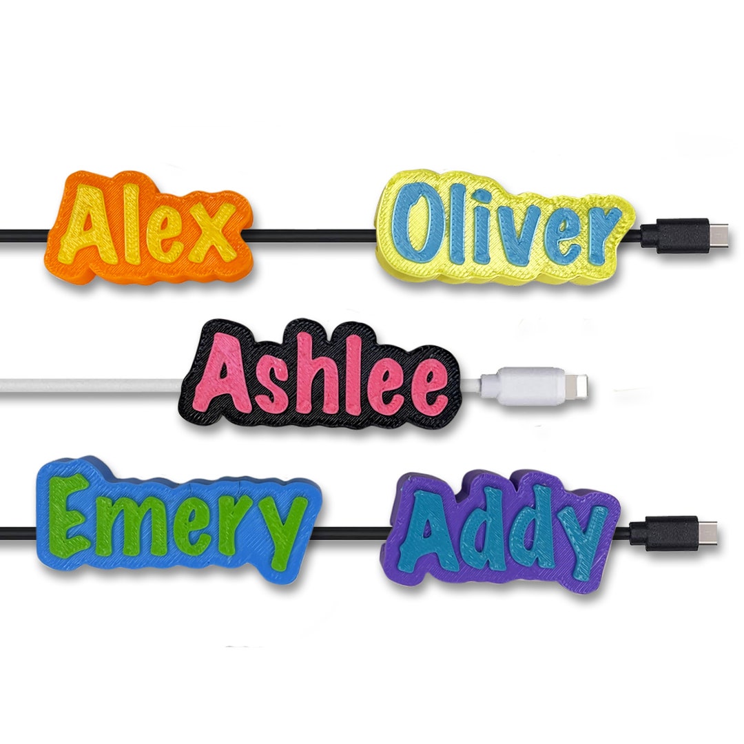 Personalized Charging Cord Name Tag: Custom Cable Clip for iPhone ...