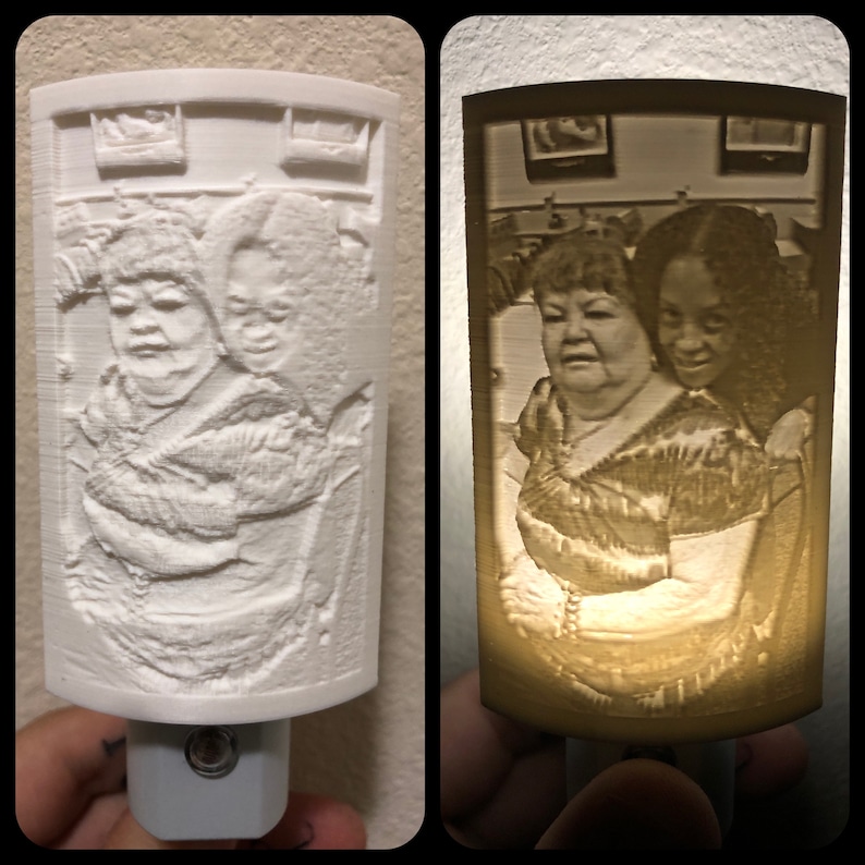 Personalized 3D Printed Lithophane Night Light With Automatic - Etsy