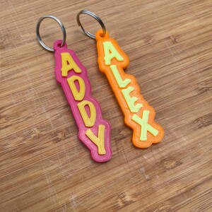 3D Printed Keychain With Vertical Lettering Make Your Name Stand Out ...